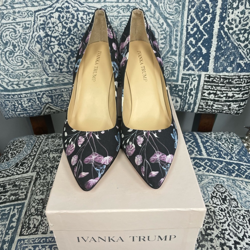 Floral Ivanka Trump Heels - Gem